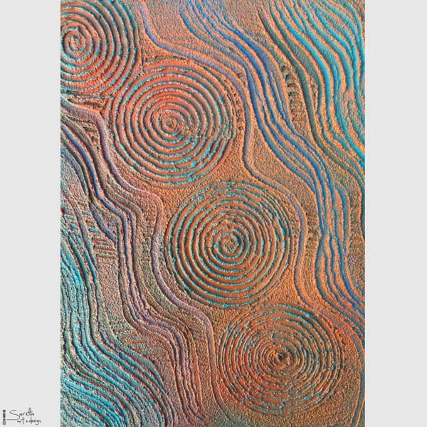 Kintay - Happy series 7 Original Aboriginal artwork by Saretta ...