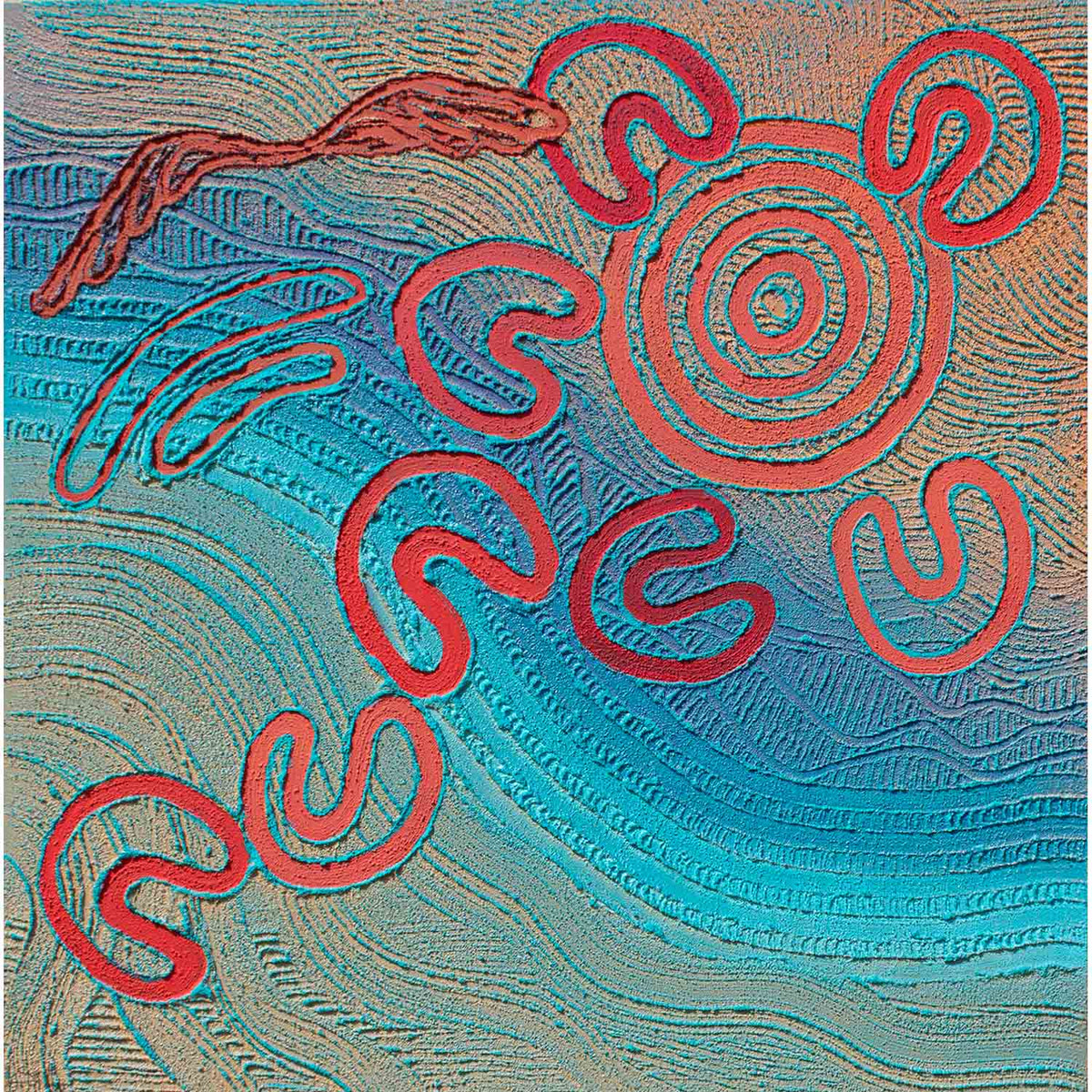 Awabakal Parai Acknowledgement Series 1 artwork by Saretta Fielding ...