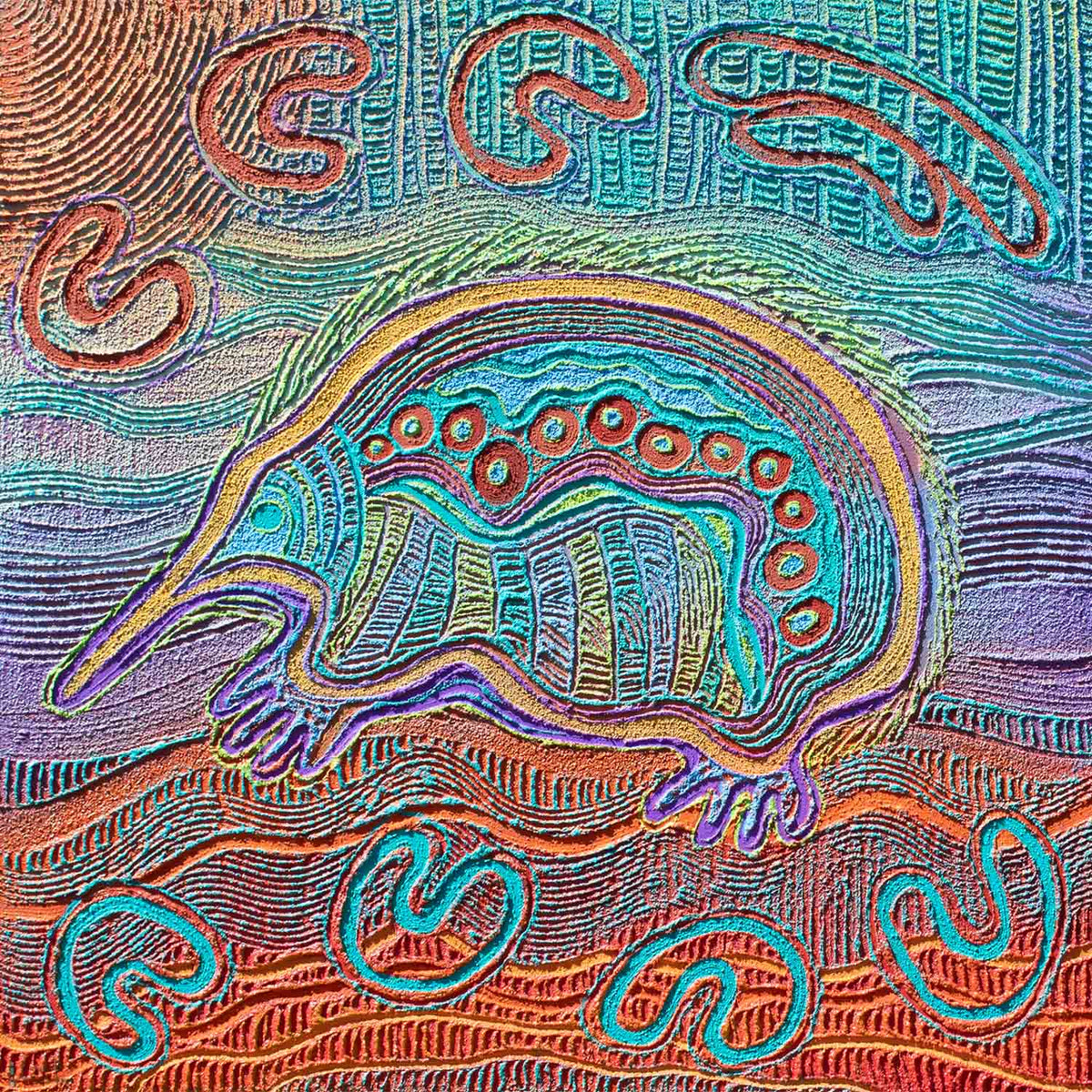 Maata Parai – Echidna on Country artwork by Saretta Fielding – Saretta ...