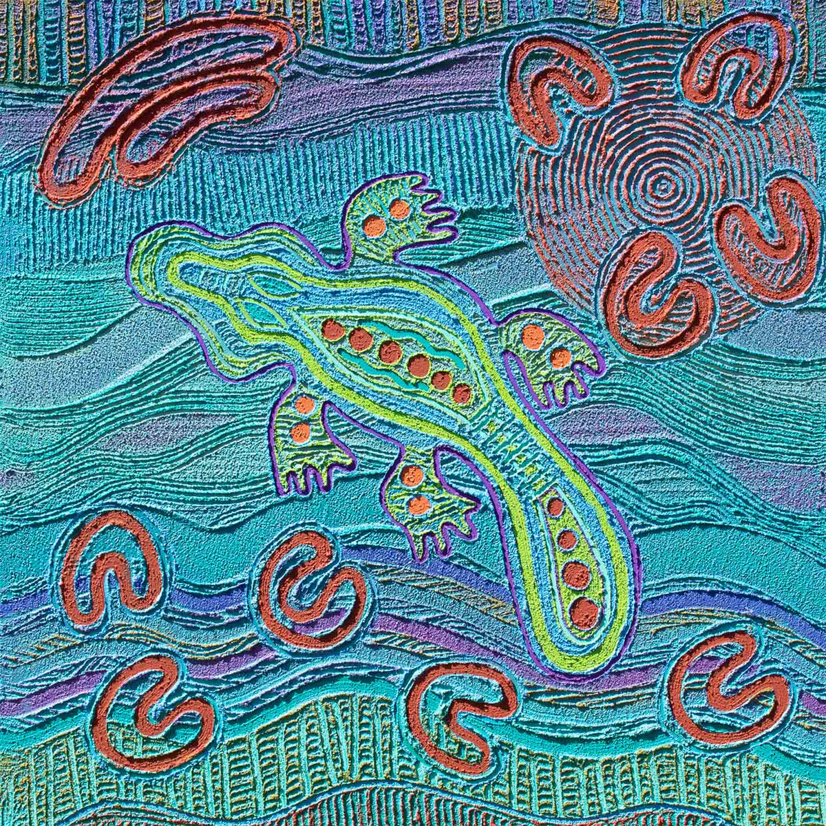 Paramaibaan Parai – Platypus on Country artwork by Saretta Fielding ...