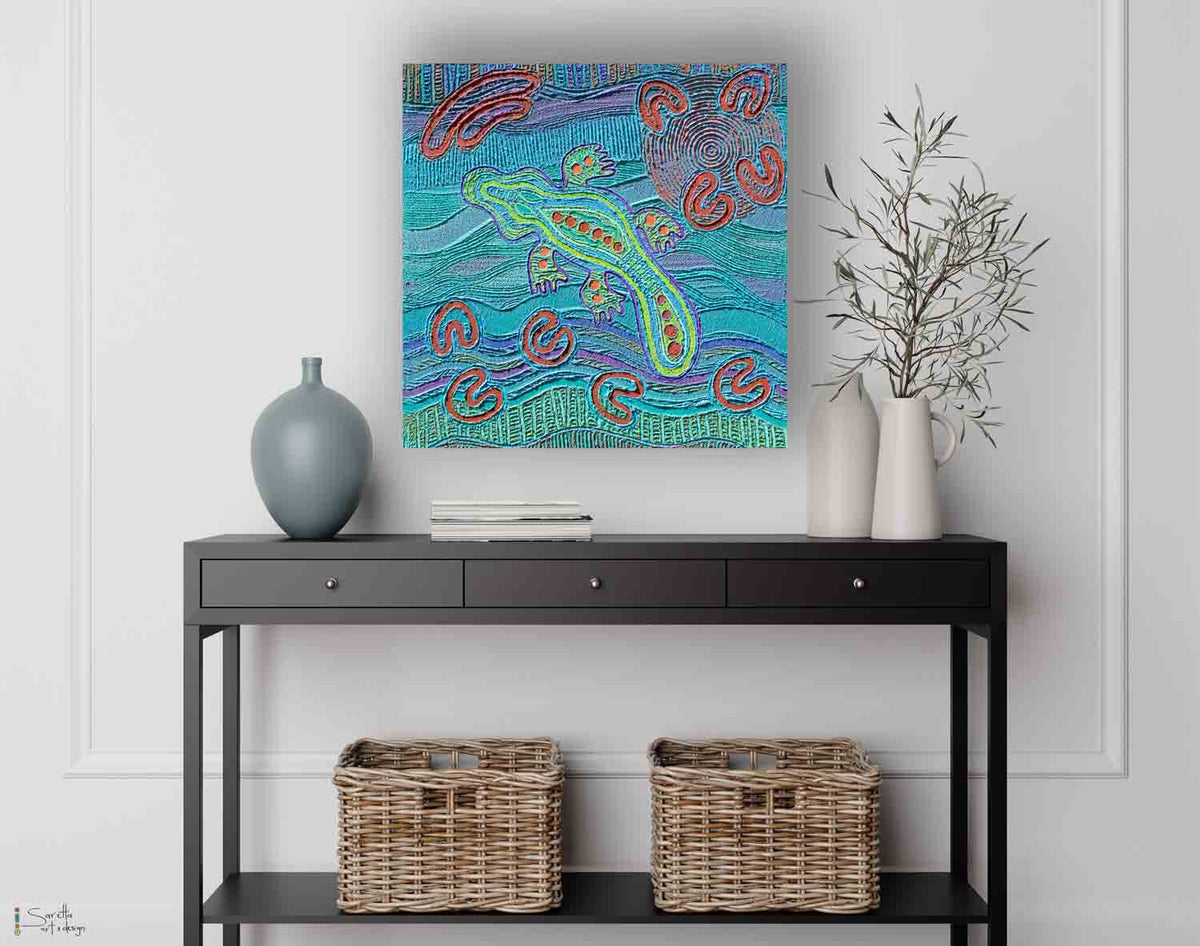 Paramaibaan Parai – Platypus on Country artwork by Saretta Fielding ...
