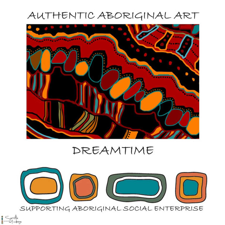 Table/Bed Runner - Dreamtime by Saretta Fielding – Saretta Art & Design