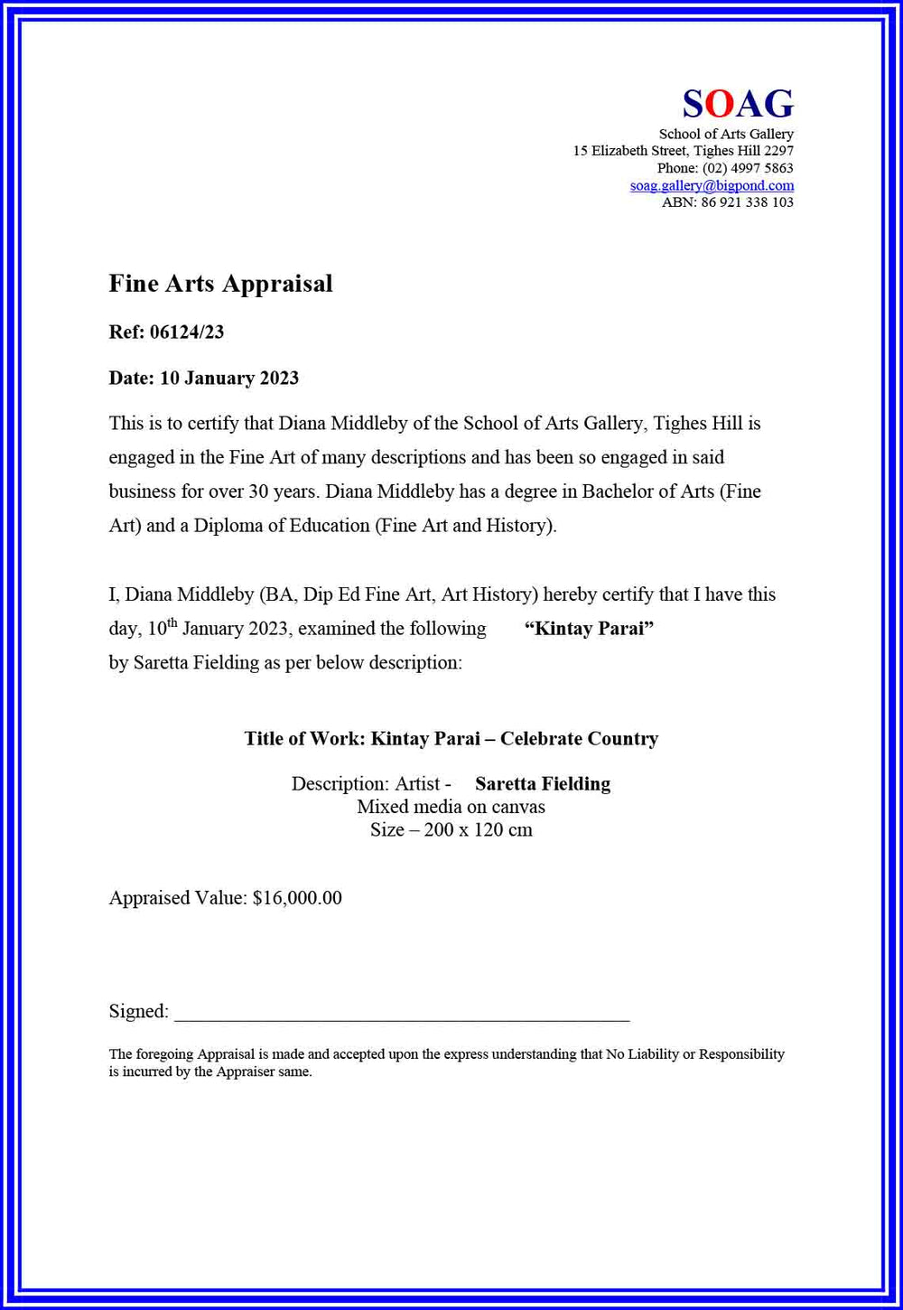 Kintay Parai – Celebrate Country Original artwork by Saretta Fielding ...