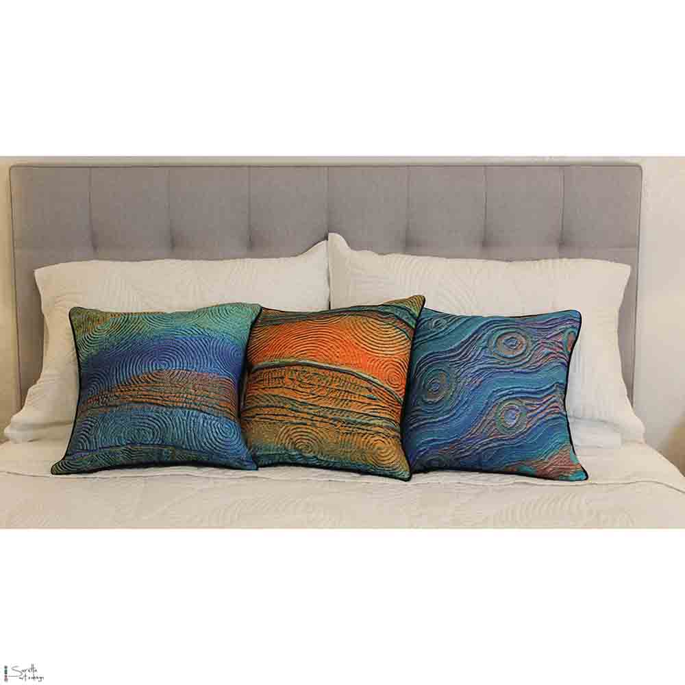 Aboriginal Cushion Cover 3 sizes - Wakool Parai – One Country – Saretta ...
